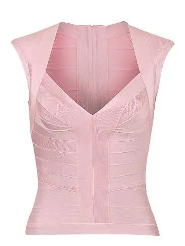 House Of Cb The Icon Bandage Top - Dusky Pink