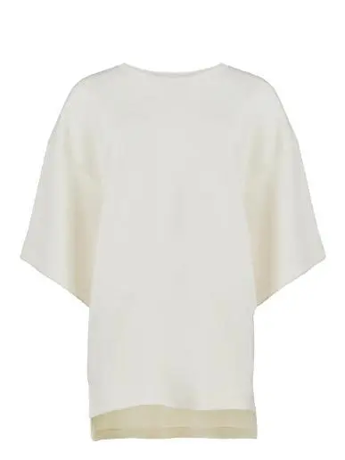 LEEM Relaxed-fit Woven Top - White