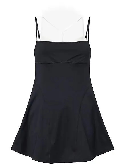 Free People Baseline Layered Tennis Dress - Black Combo