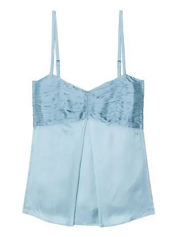 Zadig&Voltaire Cippie V-neck Satin Top - Sky