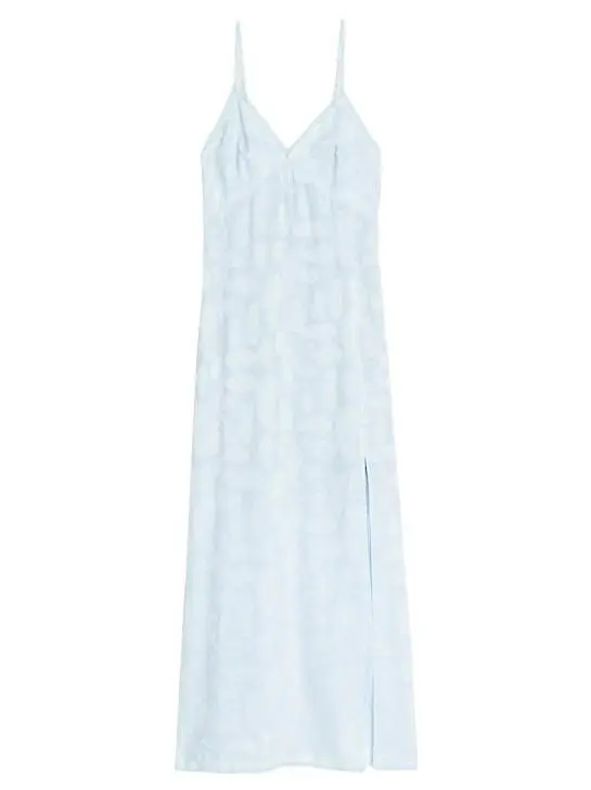 Zadig&Voltaire Paisley Silk Maxi Dress - Baby Blue