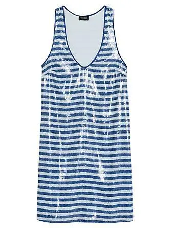 Zadig&Voltaire Sequin-embellished Striped Mini Dress - Sky