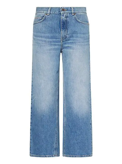 ME+EM Straight-leg Cropped Denim Jeans - Light Blue Wash