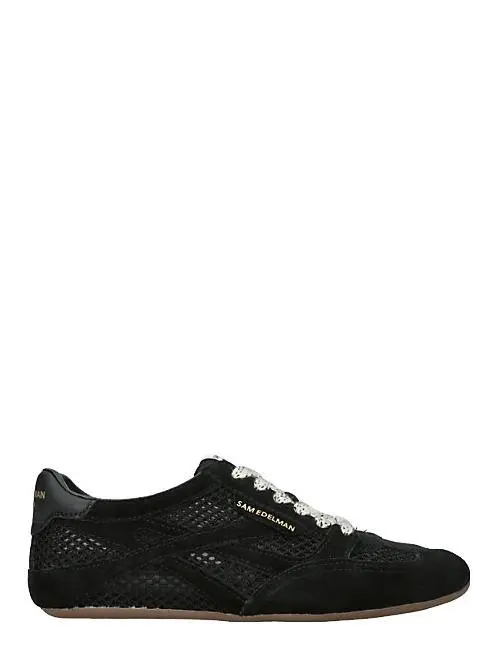 Sam Edelman Suede And Mesh Trainers - Black
