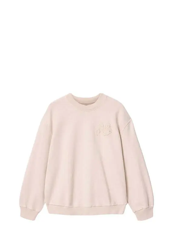 ALLSAINTS Insignia Logo-embroidered Cotton Sweatshirt - Crystal Pink