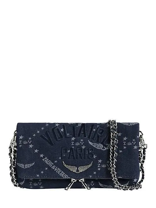 Zadig&Voltaire Rock Denim Clutch - Silent