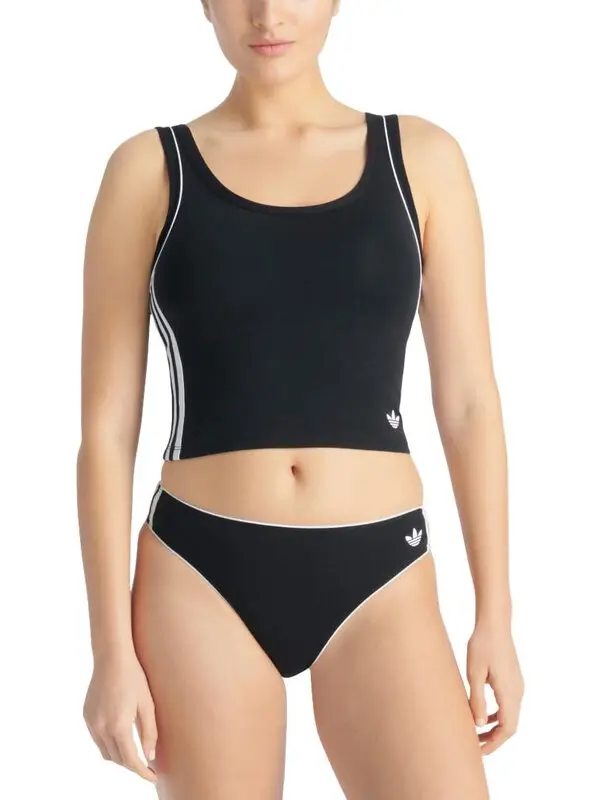 Adidas Adicolor Comfort Flex Cotton Crop Top Underwear - Black