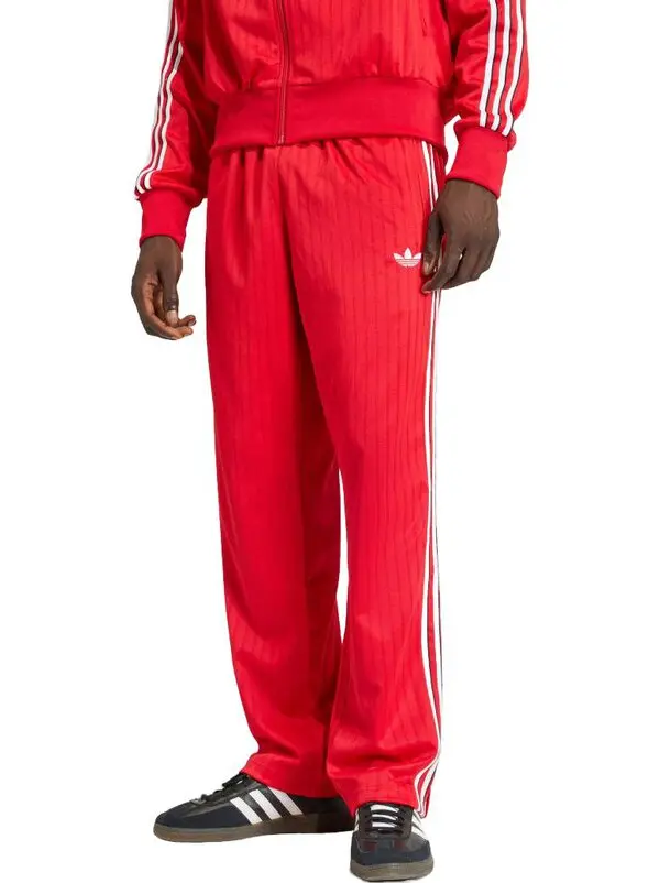 Adidas Firebird Loose Pinstripes Track Pants - Better Scarlet
