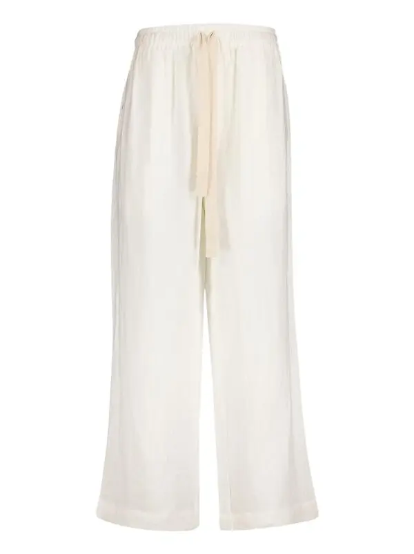 Commas Linen Lounge Pants - White