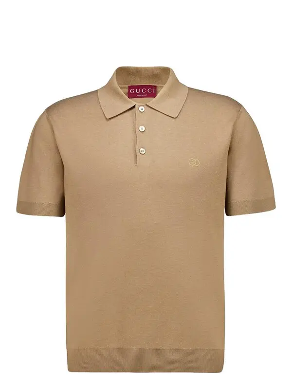 Gucci Light Cotton Short-sleeve Polo - Brown