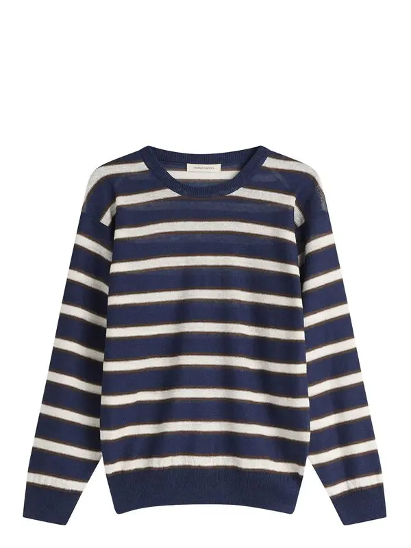 NOTHING WRITTEN Striped Jumper - Dark Navy