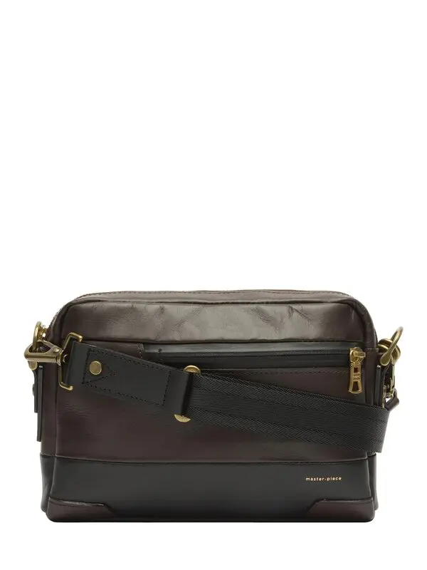 MASTER-PIECE CO Gloss Leather Shoulder Bag - Brown