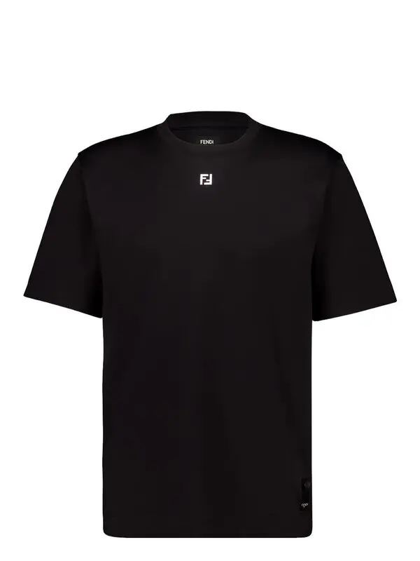 Fendi Oversized T-shirt With Ff Detail - Black