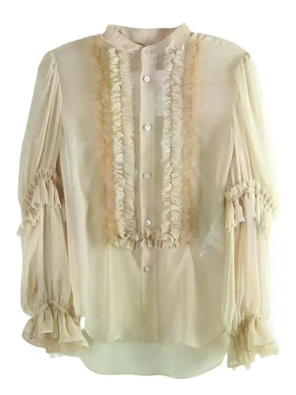 Comme Des Garçons Ruffled Shirt - Neutrals