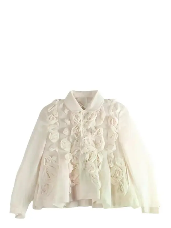 COMME DES GARÇONS TAO Ruffled Flower Jacket - Neutrals