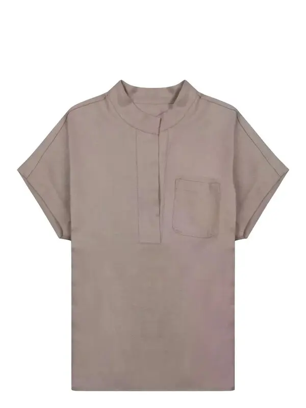 NINE:INTHE:MORNING Chest-pocket Blouse - Brown