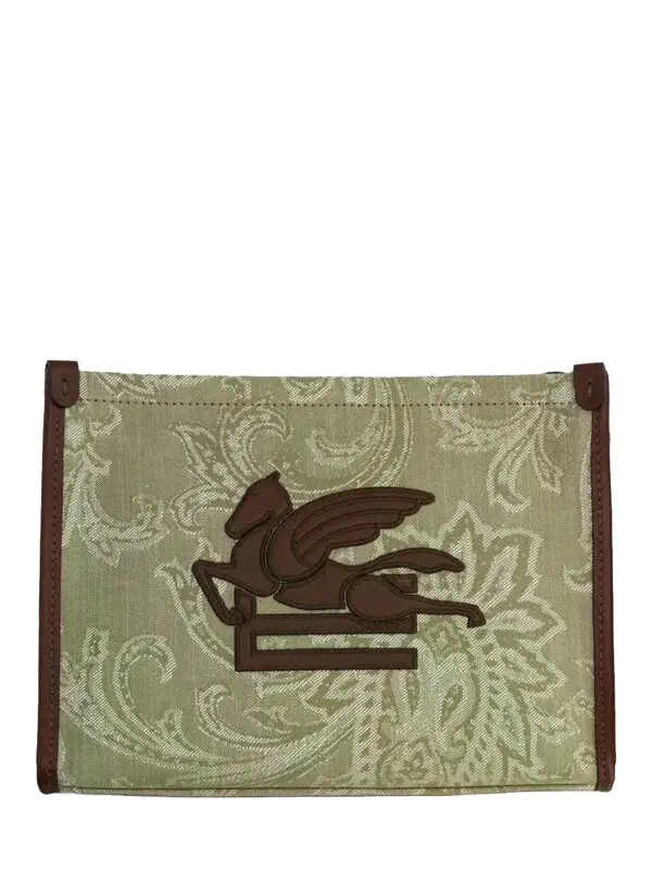 Etro Paisley-print Clutch - Green
