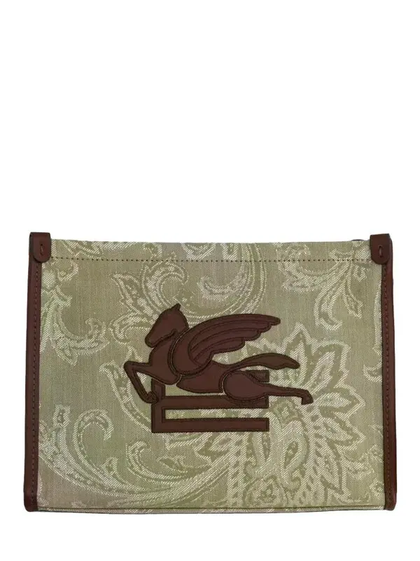 Etro Paisley-print Clutch - Green