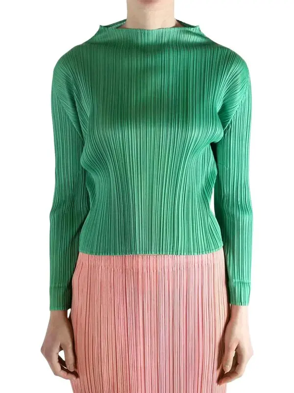 Issey Miyake Pleated Top - Green