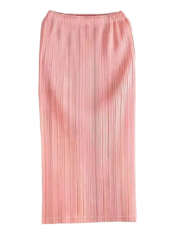 Issey Miyake Pleated Midi Skirt - Pink