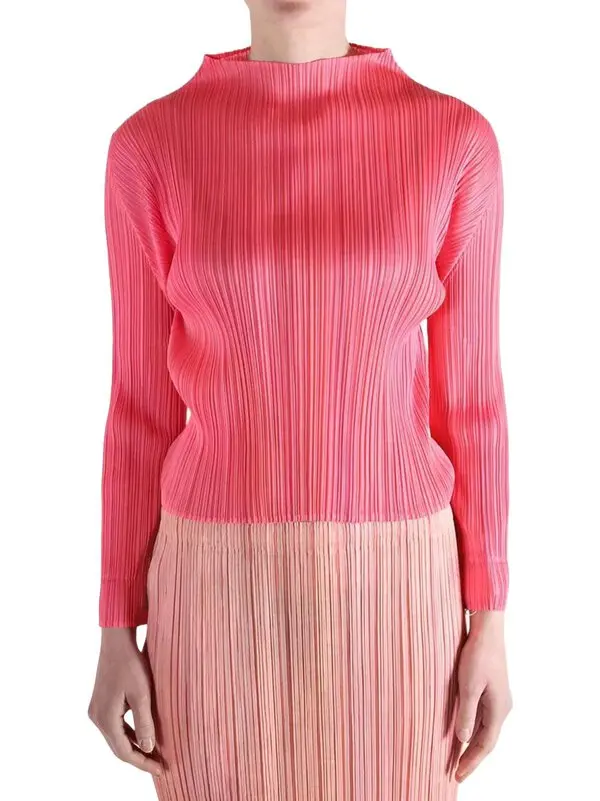 Issey Miyake Pleated Top - Pink