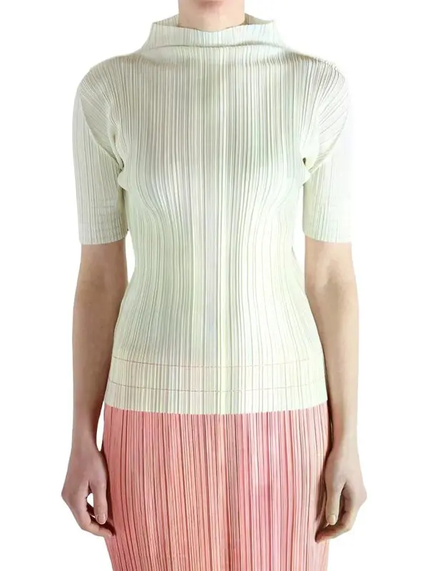Issey Miyake Pleated Top - White