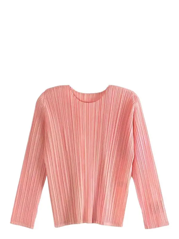 Issey Miyake Pleated Long-sleeve Top - Pink
