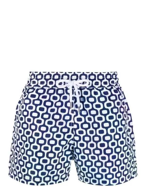 Frescobol Carioca Patterned Swim Shorts - White