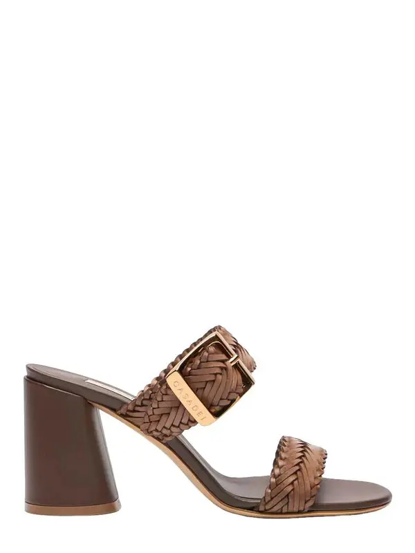 Casadei Kenya Buckle-embellished Woven Sandals - Brown