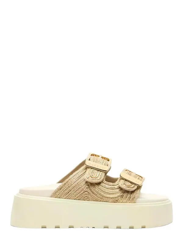 Casadei Thaiti Birki Platform Sandals - Neutrals