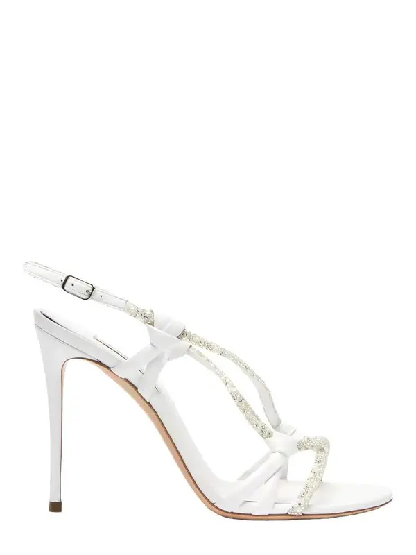 Casadei Julia Itaca Leather Sandals - White