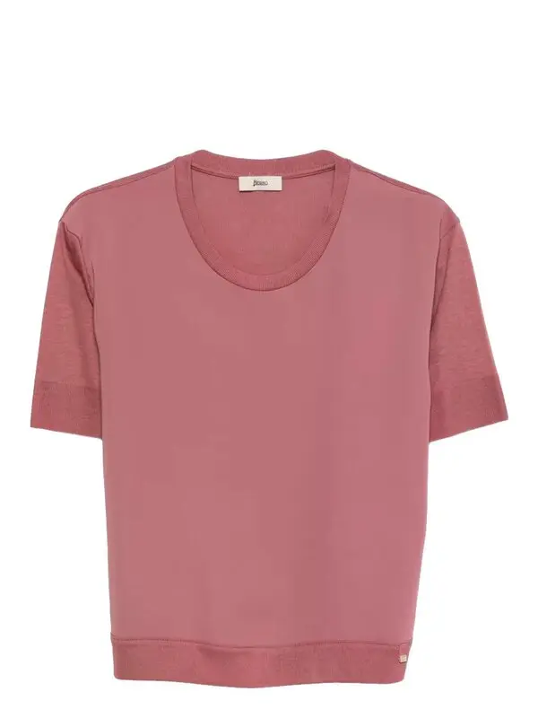 Herno Panelled T-shirt - Pink