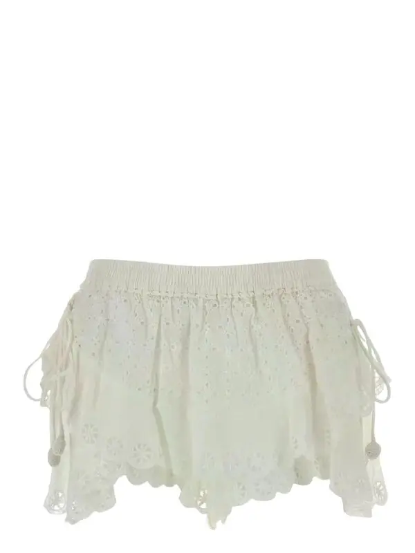 Isabel Marant Ruffled Mini Skirt - White