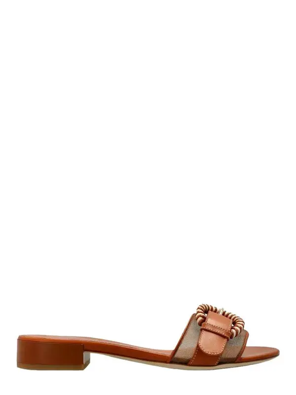 Rodo Buckle Strap Sandals - Brown