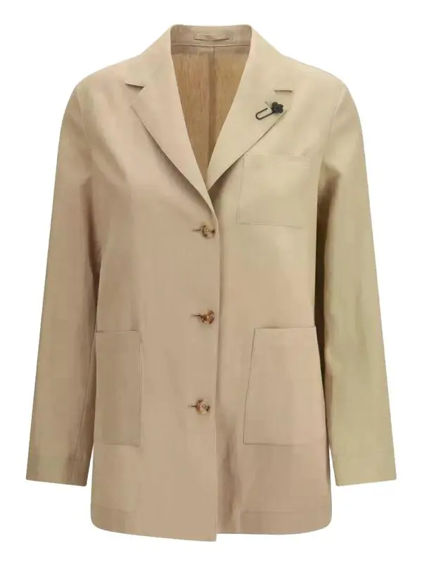 LARDINI Buttoned Jacket - Neutrals