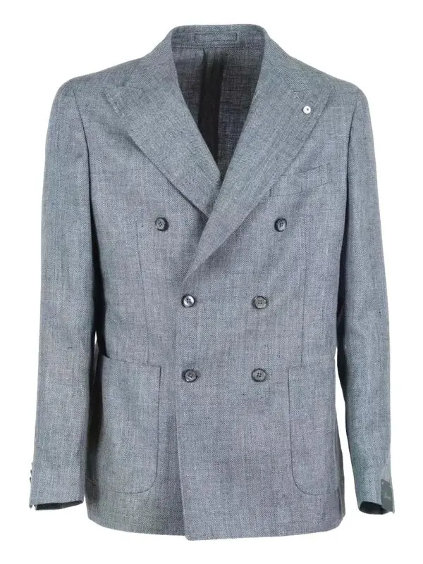 BRANDO Double-breasted Jacket - Blue