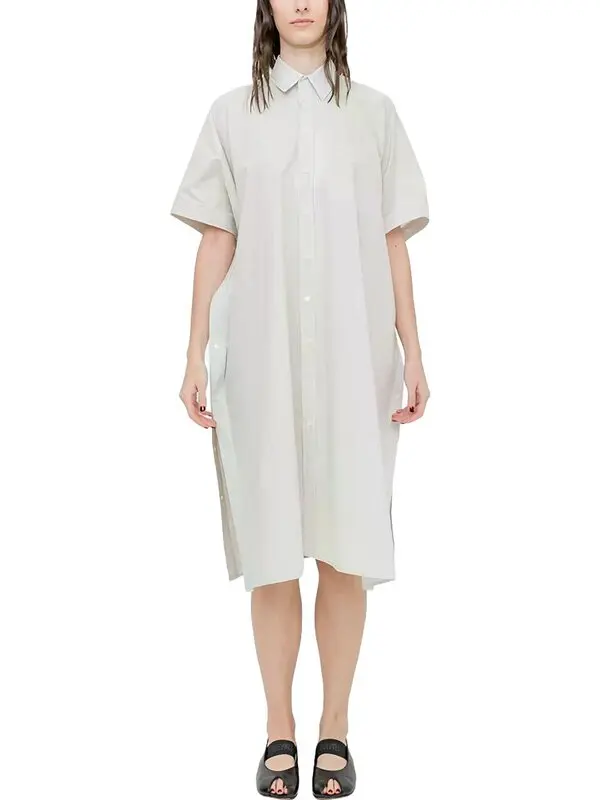 MAISON MARGIELA Short Sleeve Shirt Midi Dress - Neutrals