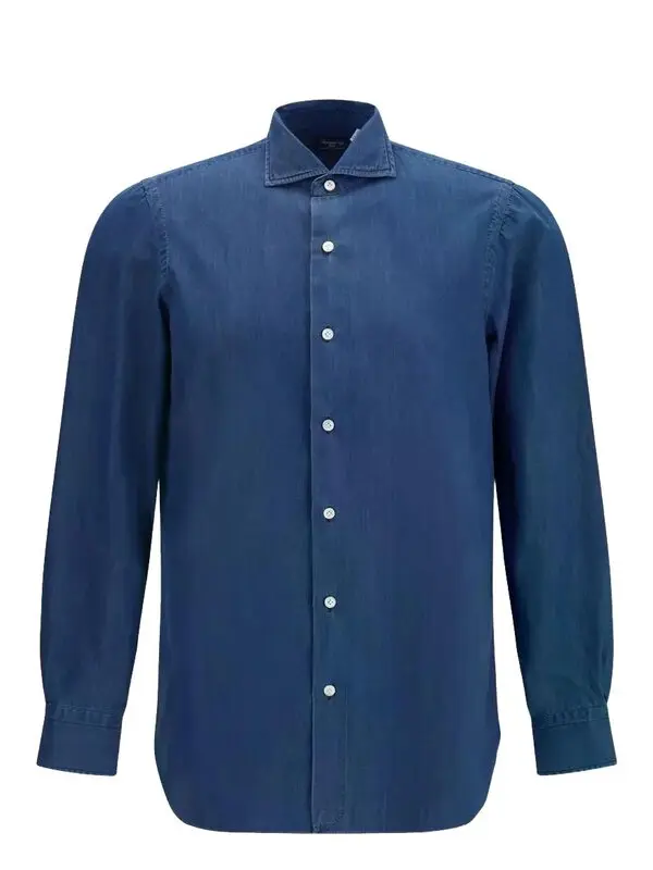 FINAMORE 1925 Napoli Buttoned Shirt - Blue