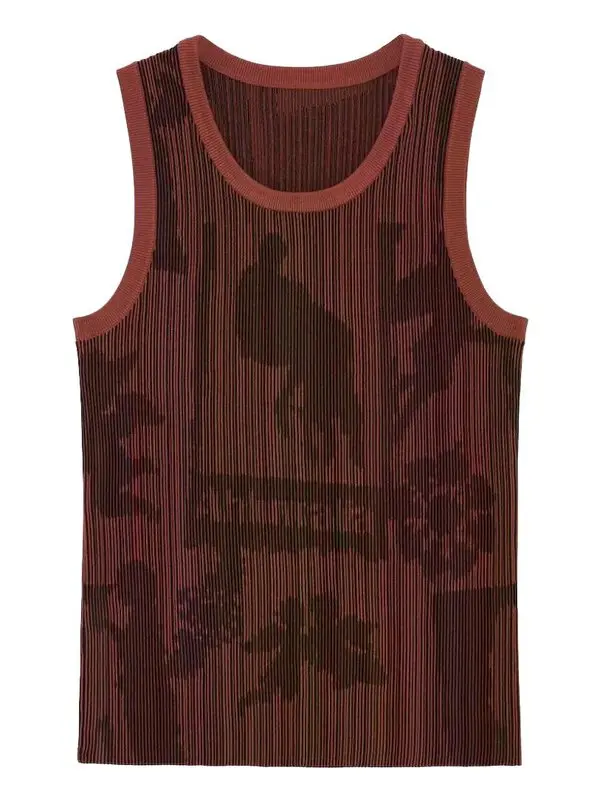 Ahluwalia Graphic-print Ribbed Vest - Red