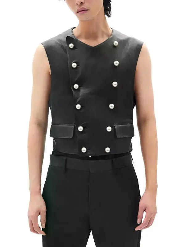 ANN DEMEULEMEESTER Dino Double-breasted Waistcoat - Black