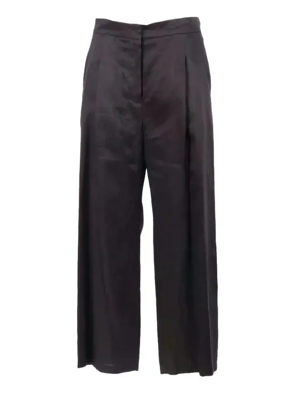 Max Mara Pleated Wide-leg Trousers - Black