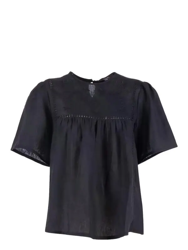 Max Mara Embroidered Top - Black