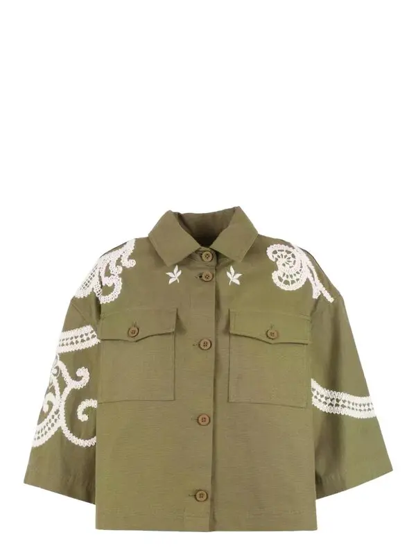 Max Mara Embroidered Shirt - Green