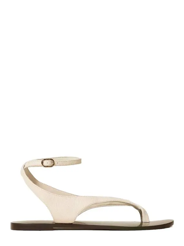 TWINSET Ankle-strap Leather Sandals - Neutrals