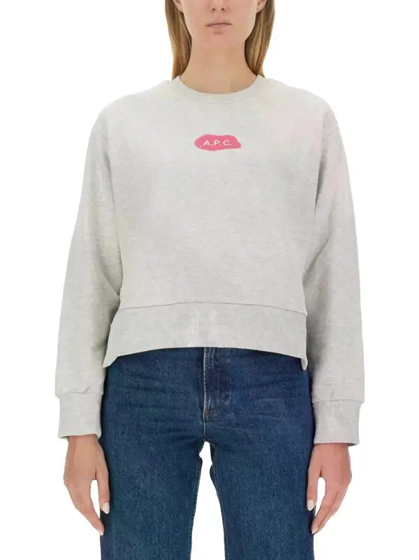 A.p.c. Sibylle Logo Sweatshirt - Grey