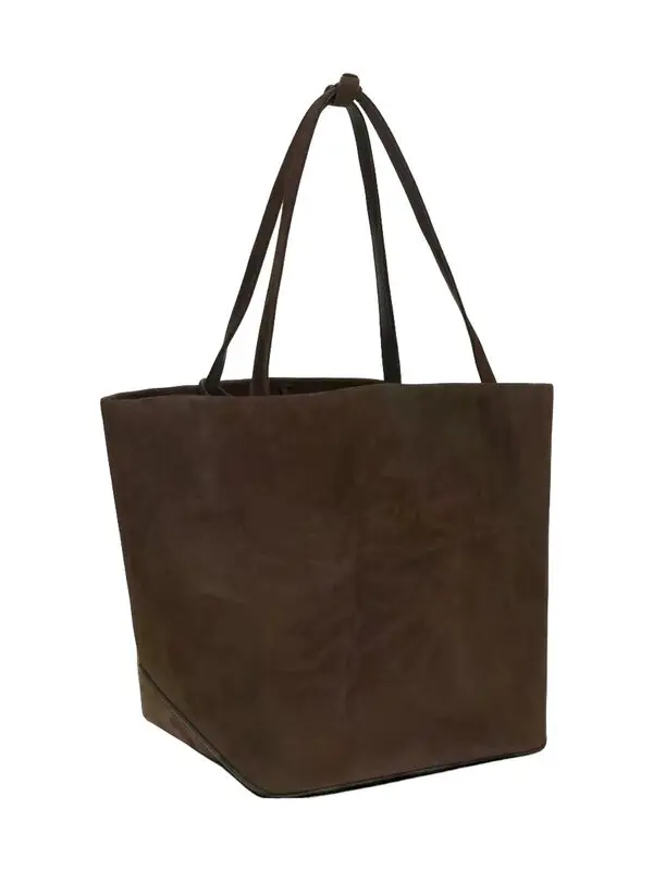 THE ROW Park Three Suede Tote - Brown