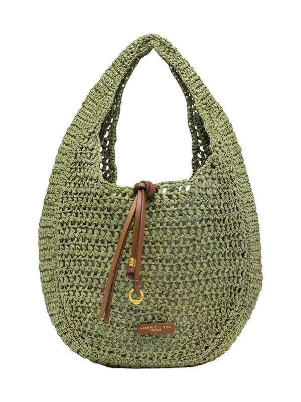 GIANNI CHIARINI Nefeli Logo-patch Shoulder Bag - Green