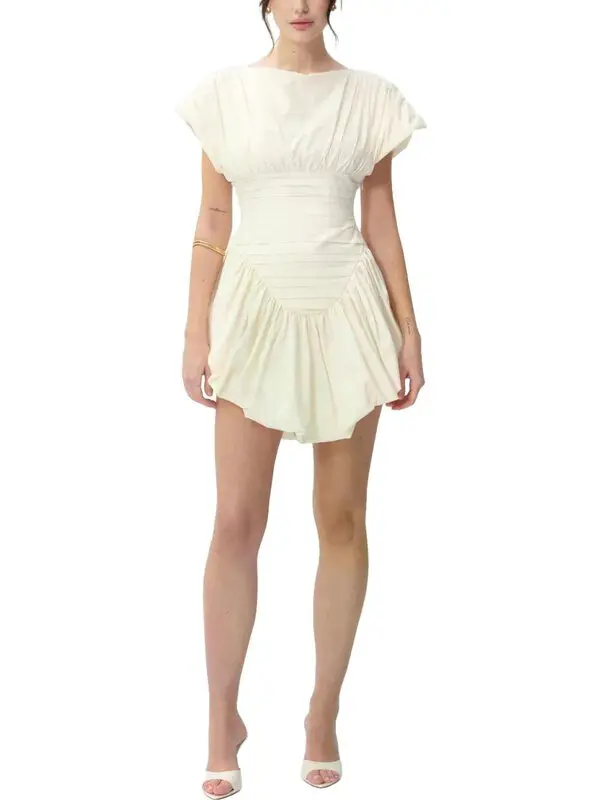 CONCEPTO Sundown Draped Mini Dress - Neutrals