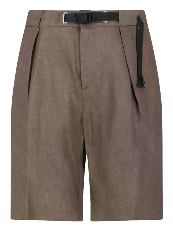 WHITE SAND Belted Trousers - Brown