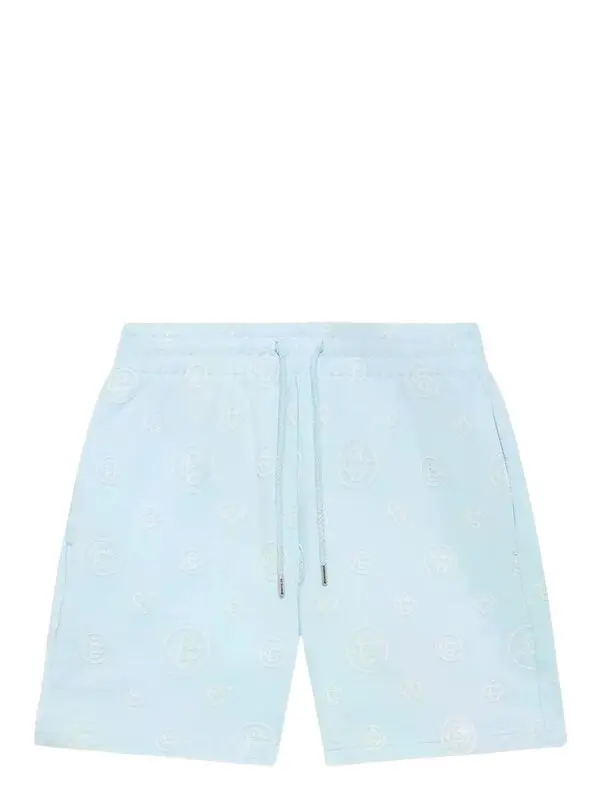 Casablanca Patterned Drawstring Shorts - Blue